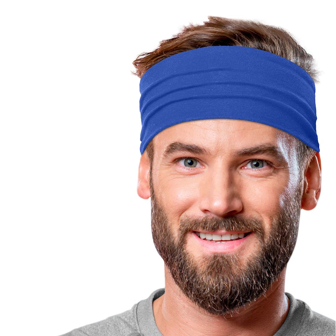 Men's Headbands Cotton Jersey 5" Wide Sports Fitness Yoga Made in the ...